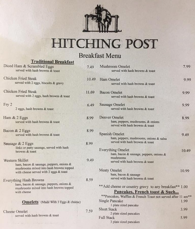 Hitching Post Bar And Grill menu – SLC menu
